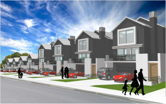 New Homes Manukau Heights - Black Stained weatherboard homes - Peter ...